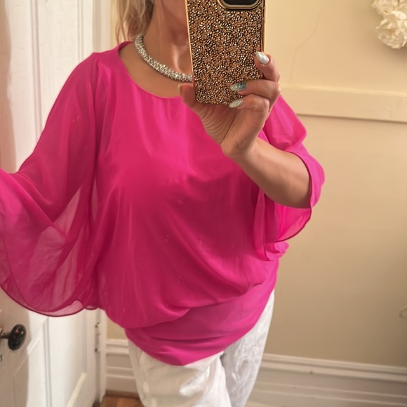 Coco Bianco | Tops | Pink Elegant Blouse L | Poshmark
